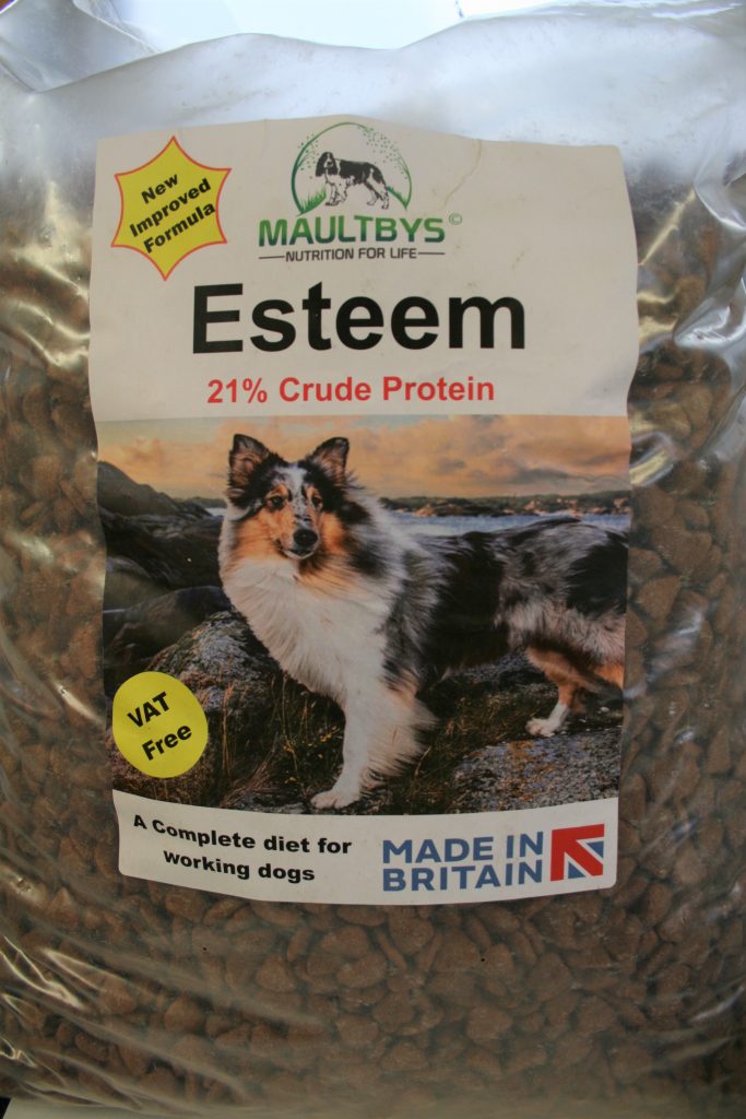 Esteem Maultbys Esteem, premium working dog food.